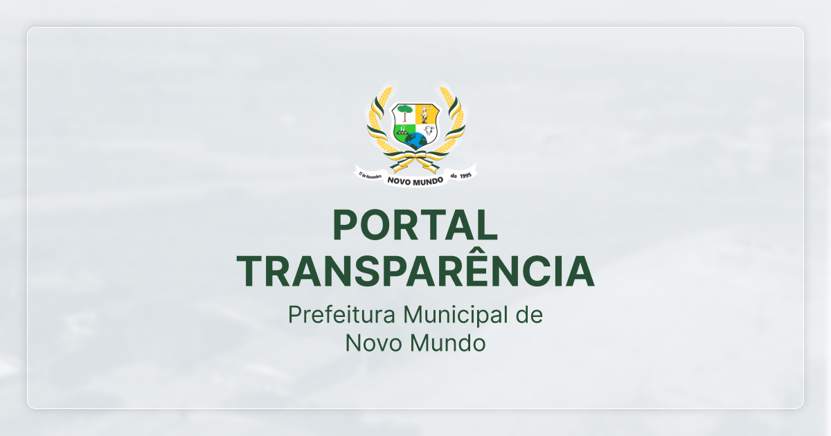 Gestão de Pessoas - Prefeitura Municipal de Novo Mundo - MT